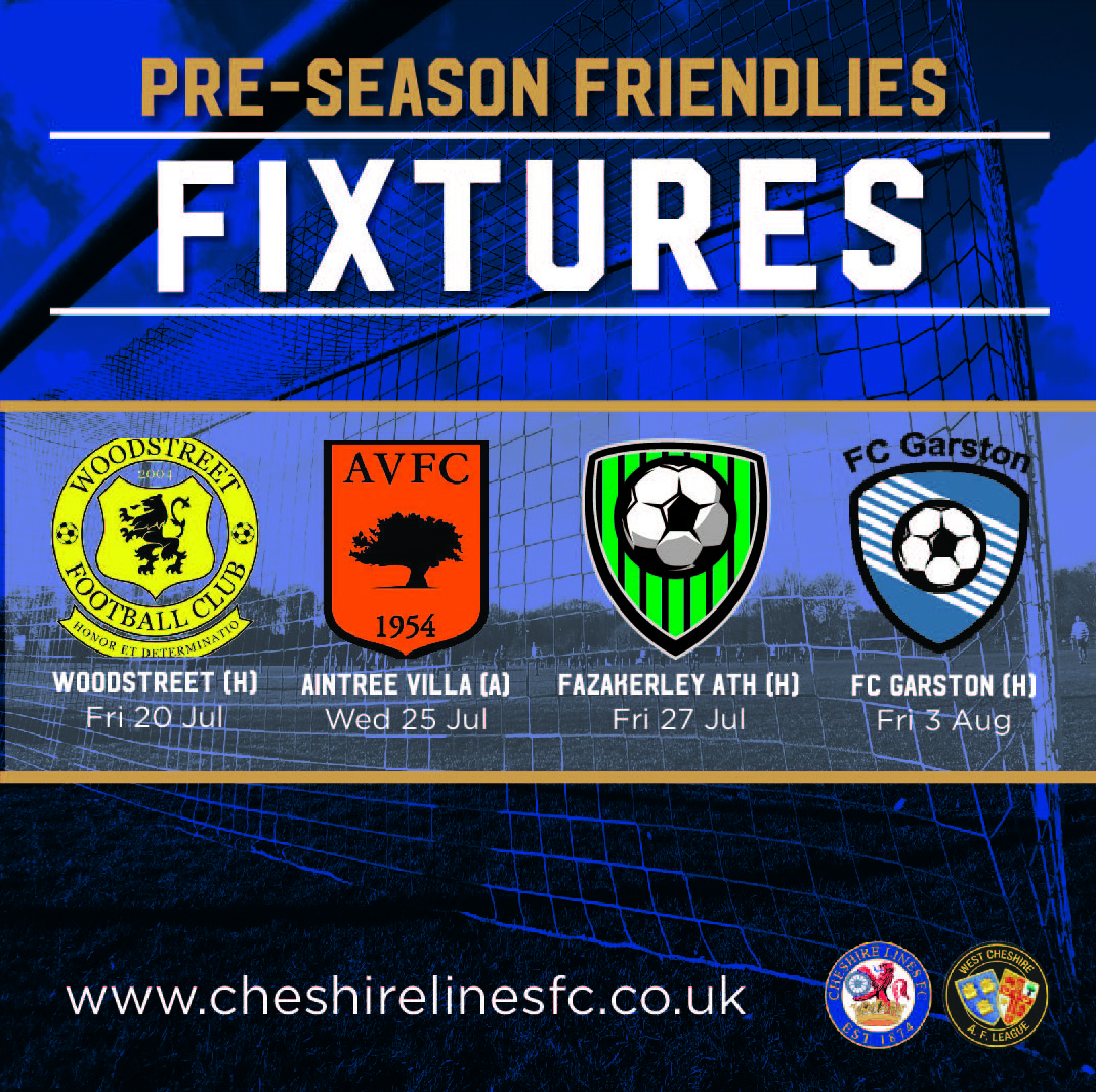 Pre-Season Friendlies Announced - Cheshire Lines Football Club